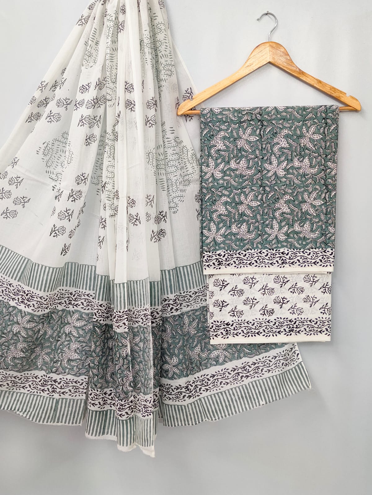 Hand Block Cotton Dupatta Suits – The Street Pal