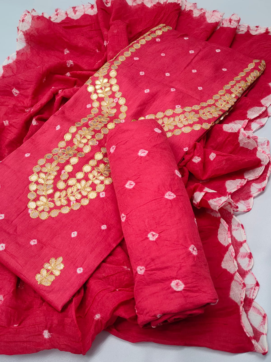 Bandhani Suits With Cotton Dupatta – The Street Pal